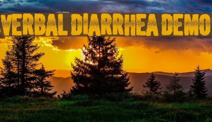 Verbal Diarrhea DEMO Font - FFonts.net