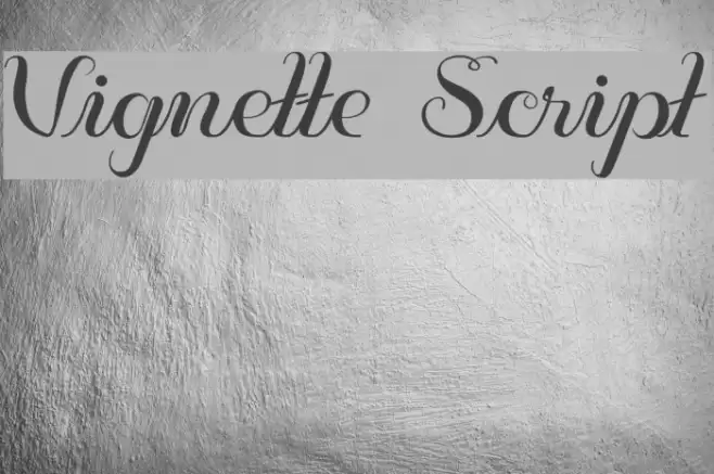 Vignette Script Font | Details & Characters — FFonts.net