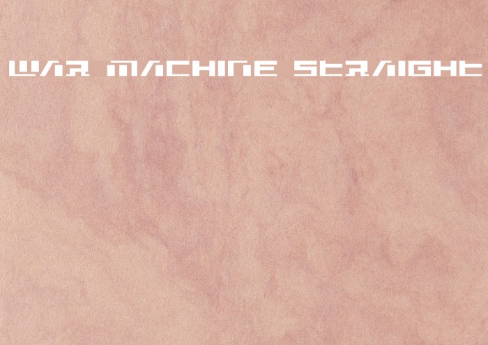 War Machine Straight Font - FFonts.net