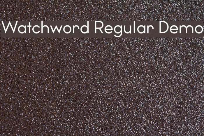 Watchword Regular Demo Font - FFonts.net