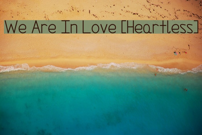 We Are In Love [Heartless] Font - FFonts.net
