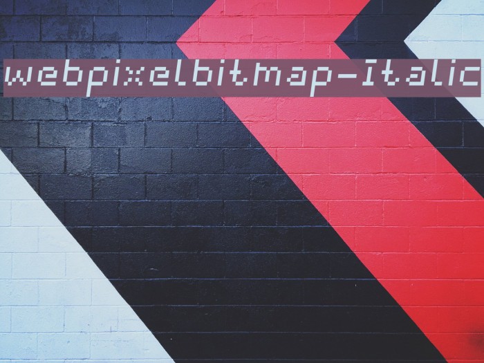 webpixelbitmap-Italic Font - FFonts.net