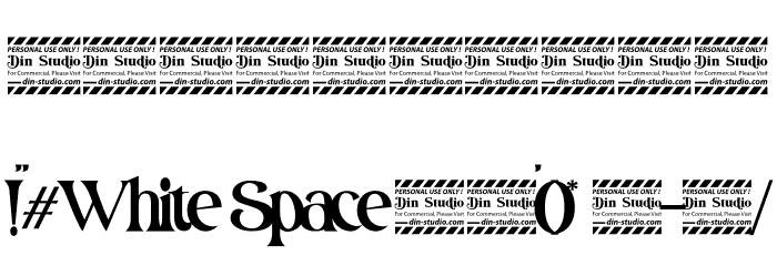 White Space Personal Use Font