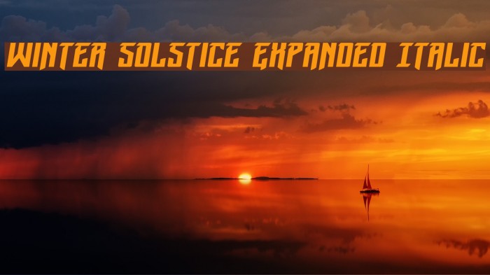 Winter Solstice Expanded Italic Font - FFonts.net
