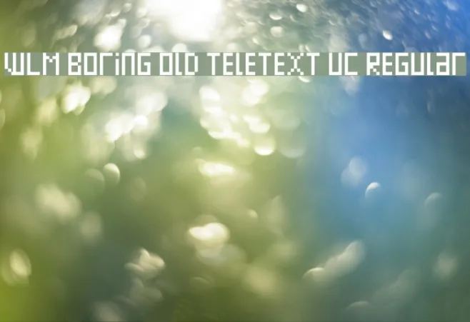 WLM Boring Old Teletext UC Regular Font | Free Download (TTF