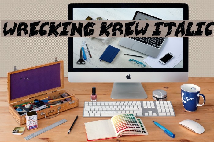 wrecking krew Italic Font - FFonts.net