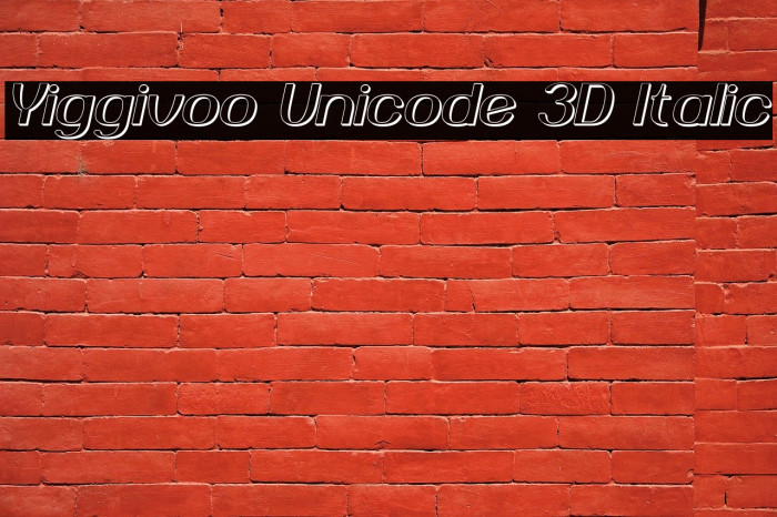 Yiggivoo Unicode 3D Italic Font - FFonts.net