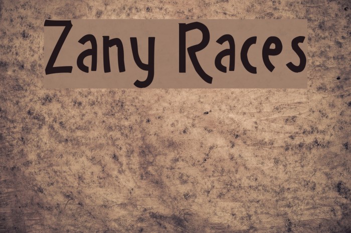 Zany Races Font - FFonts.net