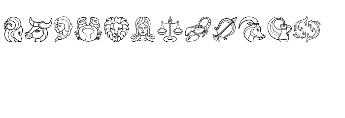 Zodiac Signs Regular Font - FFonts.net Zodiac Signs Regular Font - FFonts.net