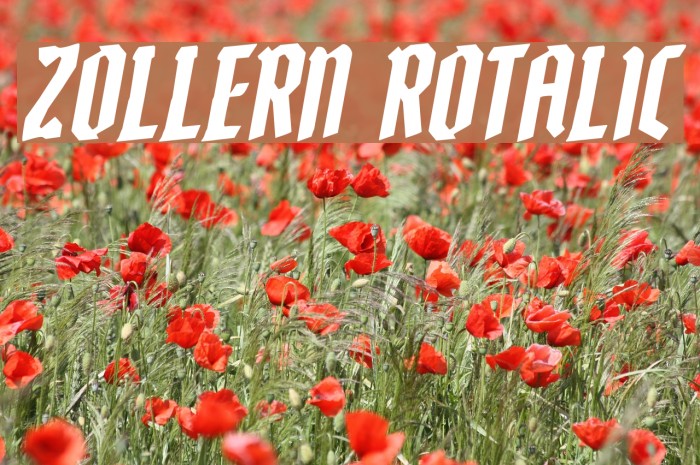 Zollern Rotalic Font - FFonts.net